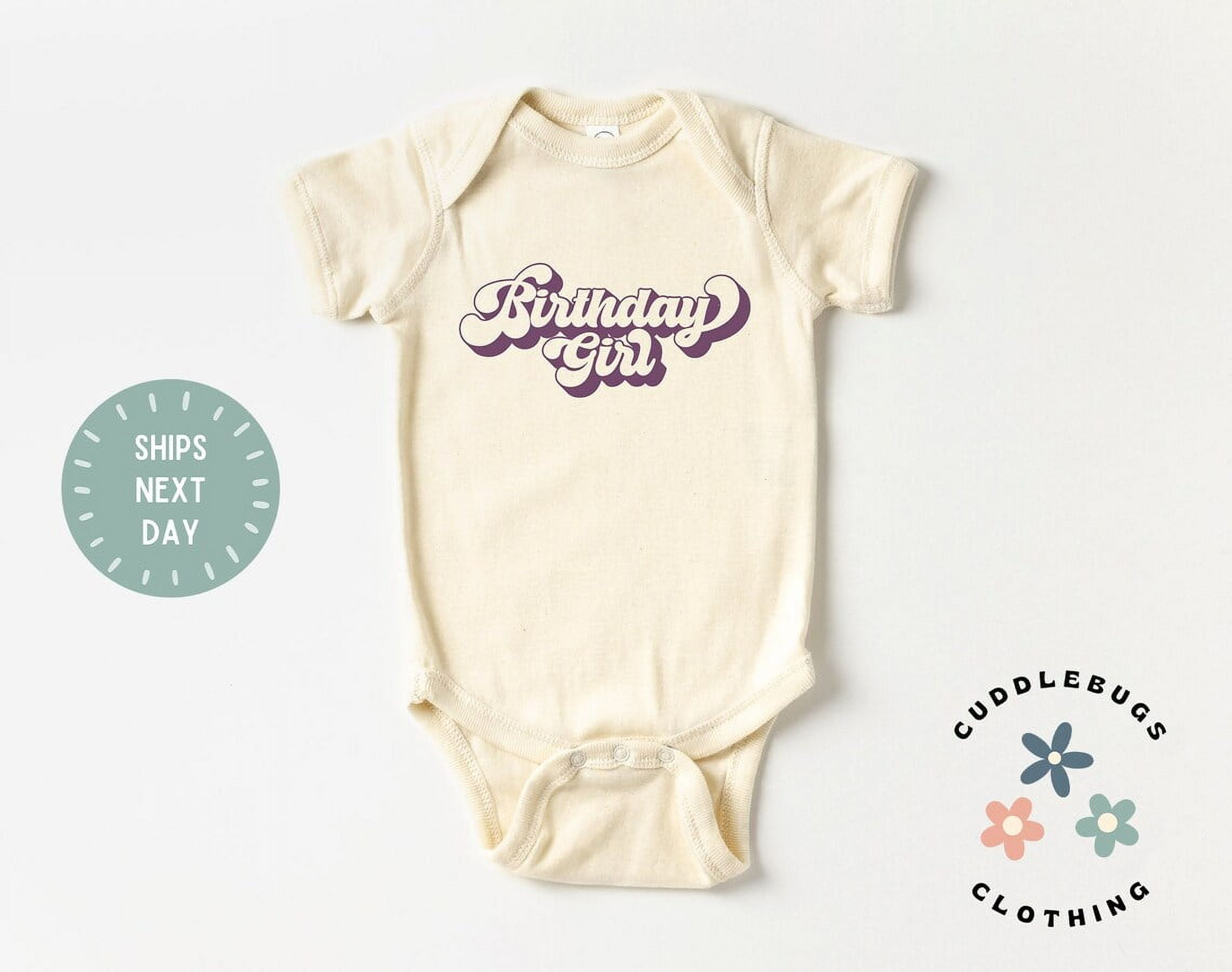 Luvly Retro Birthday Girl Onesies® Bodysuit - Retro Birthday Bodysuit ...