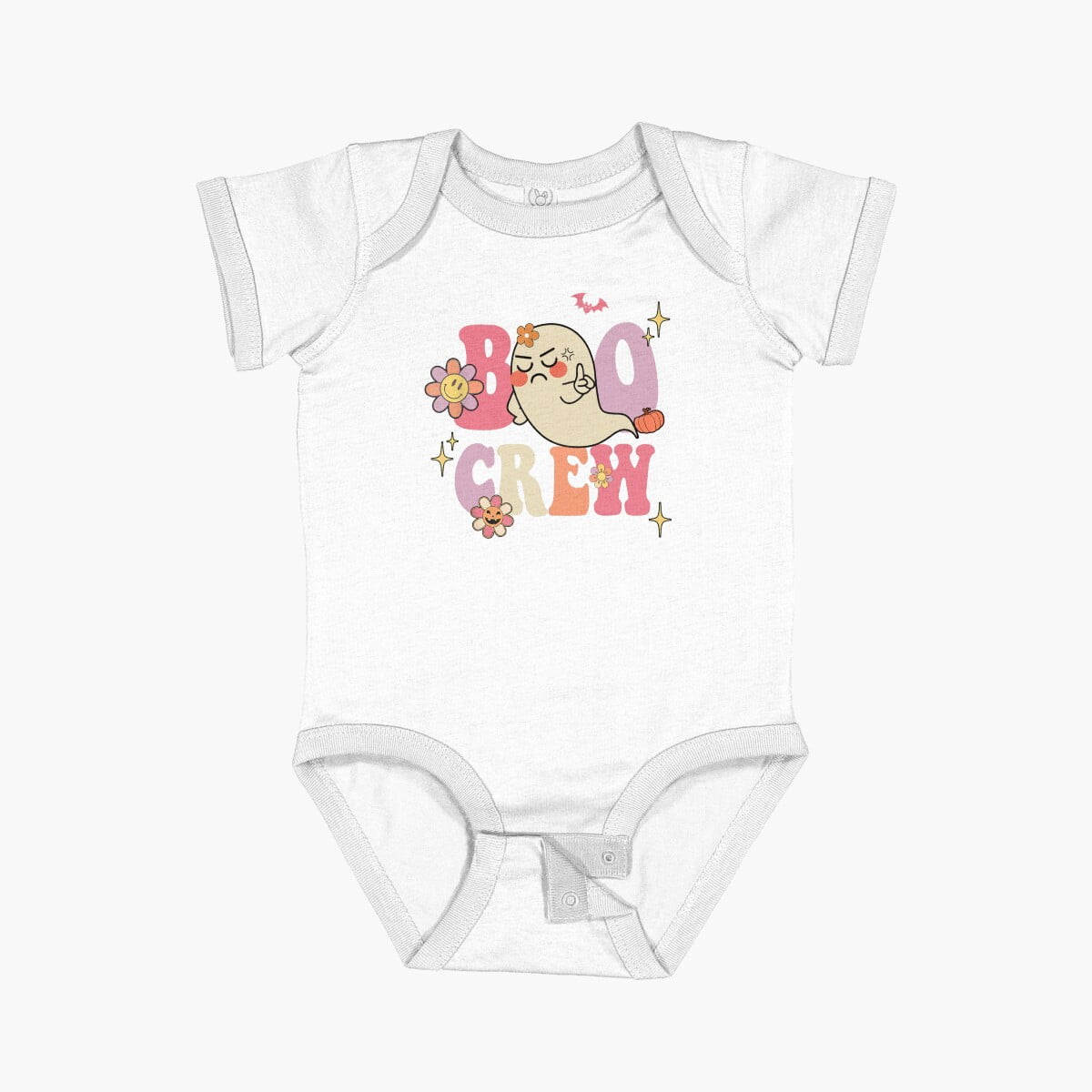 Luvly Retro Groovy Boo Crew Halloween Hippie Floral Ghost Boy Girl ...