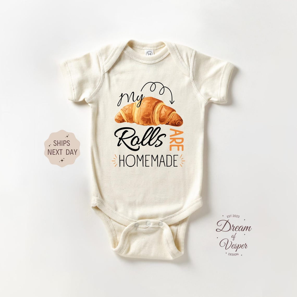 Luvly My Rolls Are Homemade, Funny Thanksgiving Baby Bodysuit, Cute Newborn Natural Baby, Baby ...
