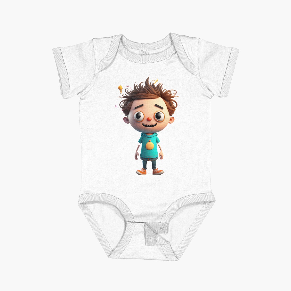 Luvly Roscoe - Digital Cartoon Character Short Sleeve Baby One-Piece ...