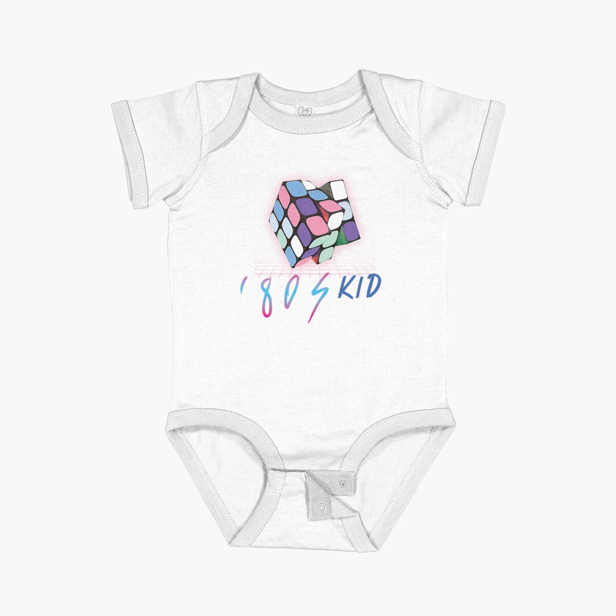 Luvly Rubik'S Cube 80S Kid - 1980S Vintage Design Short Sleeve Baby One ...
