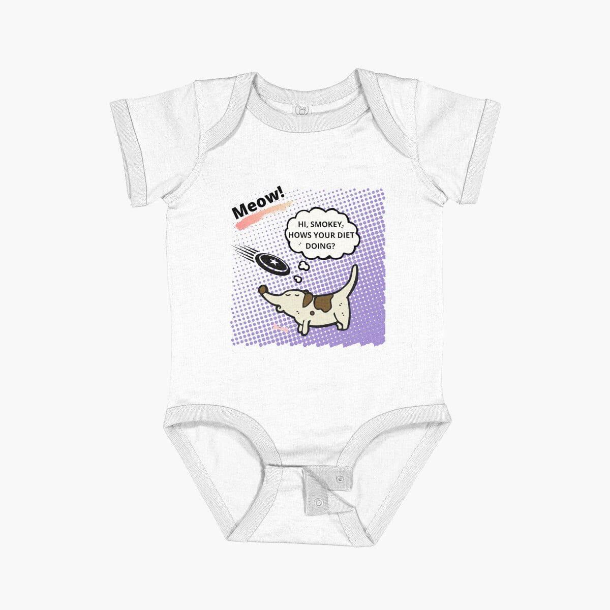 Luvly Rude Cat Story (02) Short Sleeve Baby One-Piece, New Born, Baby ...