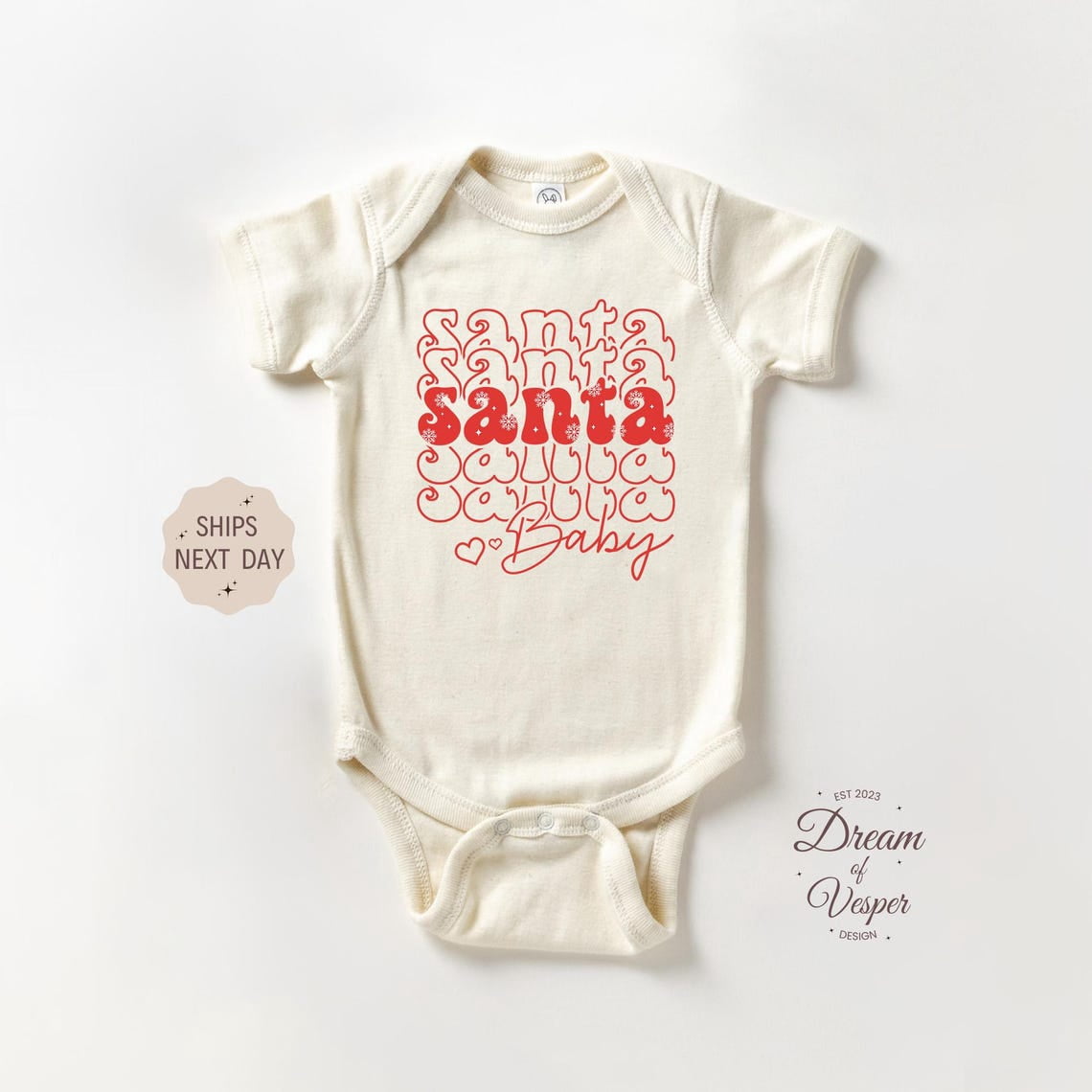 Luvly Santa Baby, Baby Gift, Cute Winter Holiday Bodysuit, Funny Baby ...