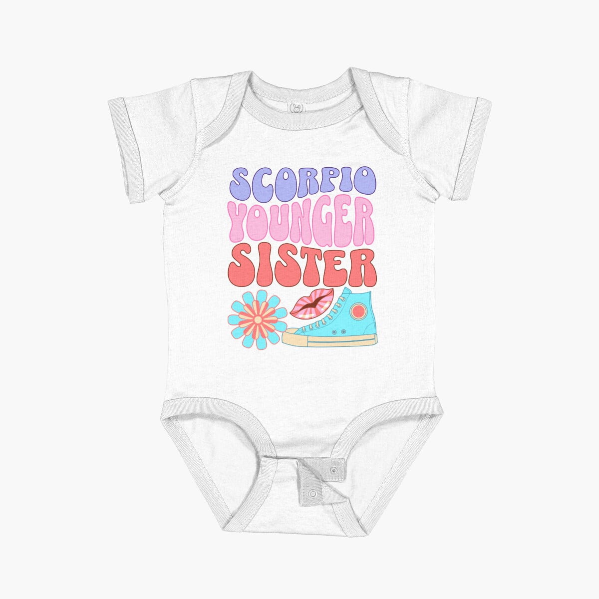 Luvly Scorpio Younger Sister In Retro Pastel Colours Short Sleeve Baby ...