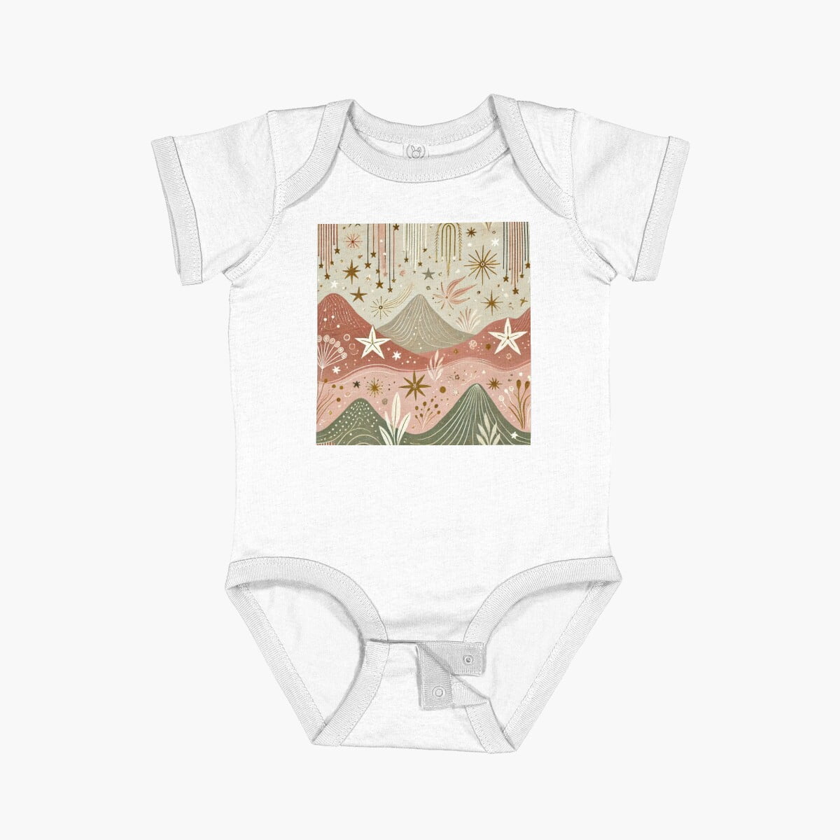 Luvly Seamless Boho Falling Stars & Mountains | Whimsical Nature ...