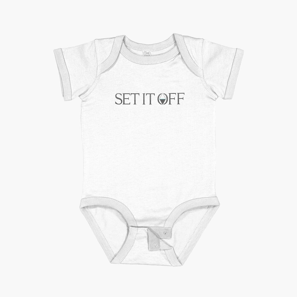 Luvly Set It Off Logo Short Sleeve Baby One-Piece, New Born, Baby ...