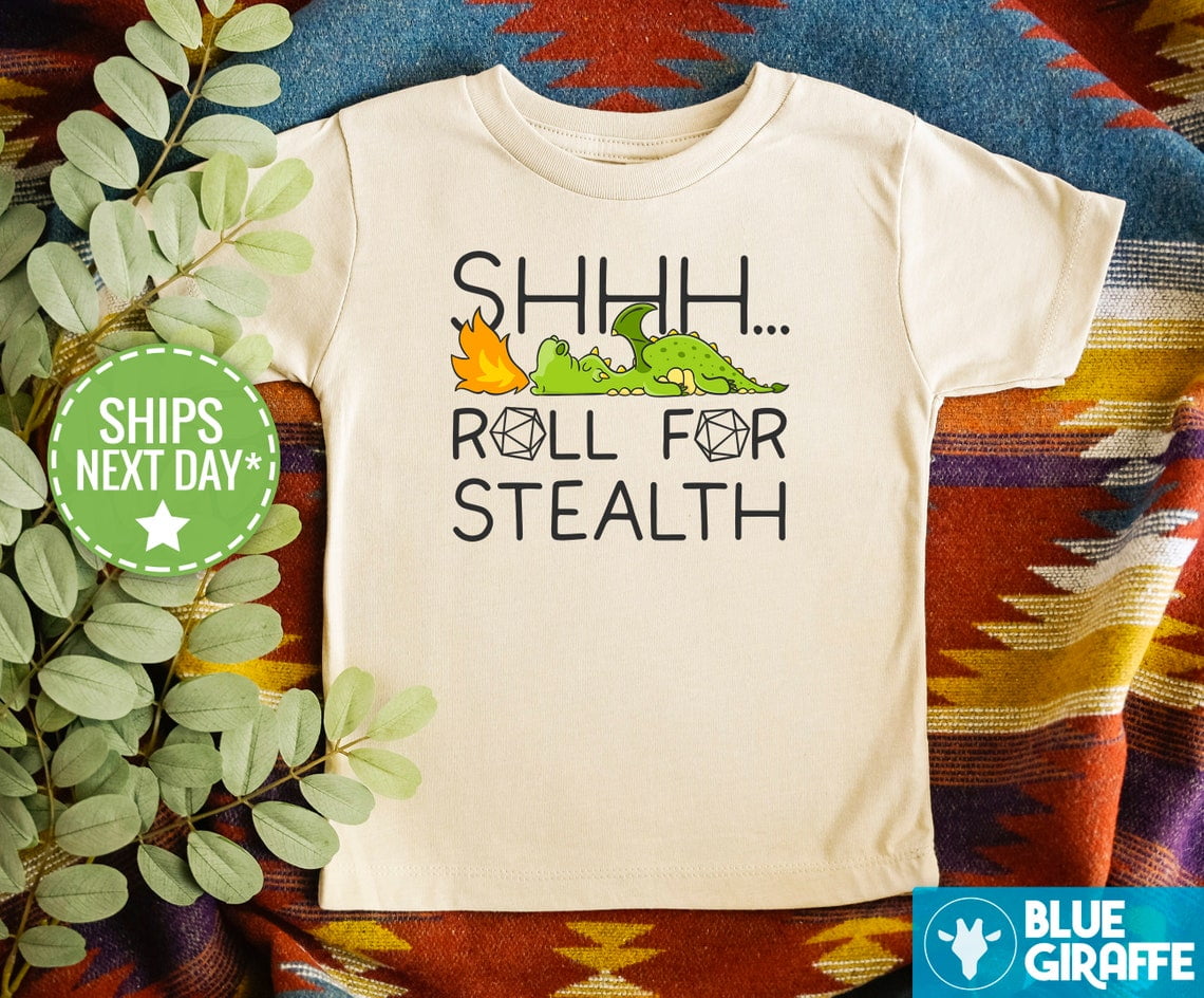 Luvly Shhh Roll For Stealth Natural Shirt, Board Game Themed Kids Tops ...