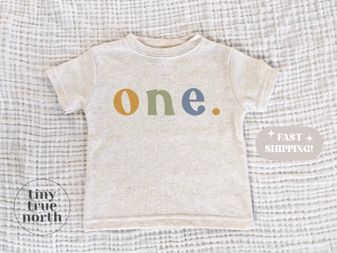 Luvly Simple One Shirt - First Birthday Shirt - One Shirt - 1St ...