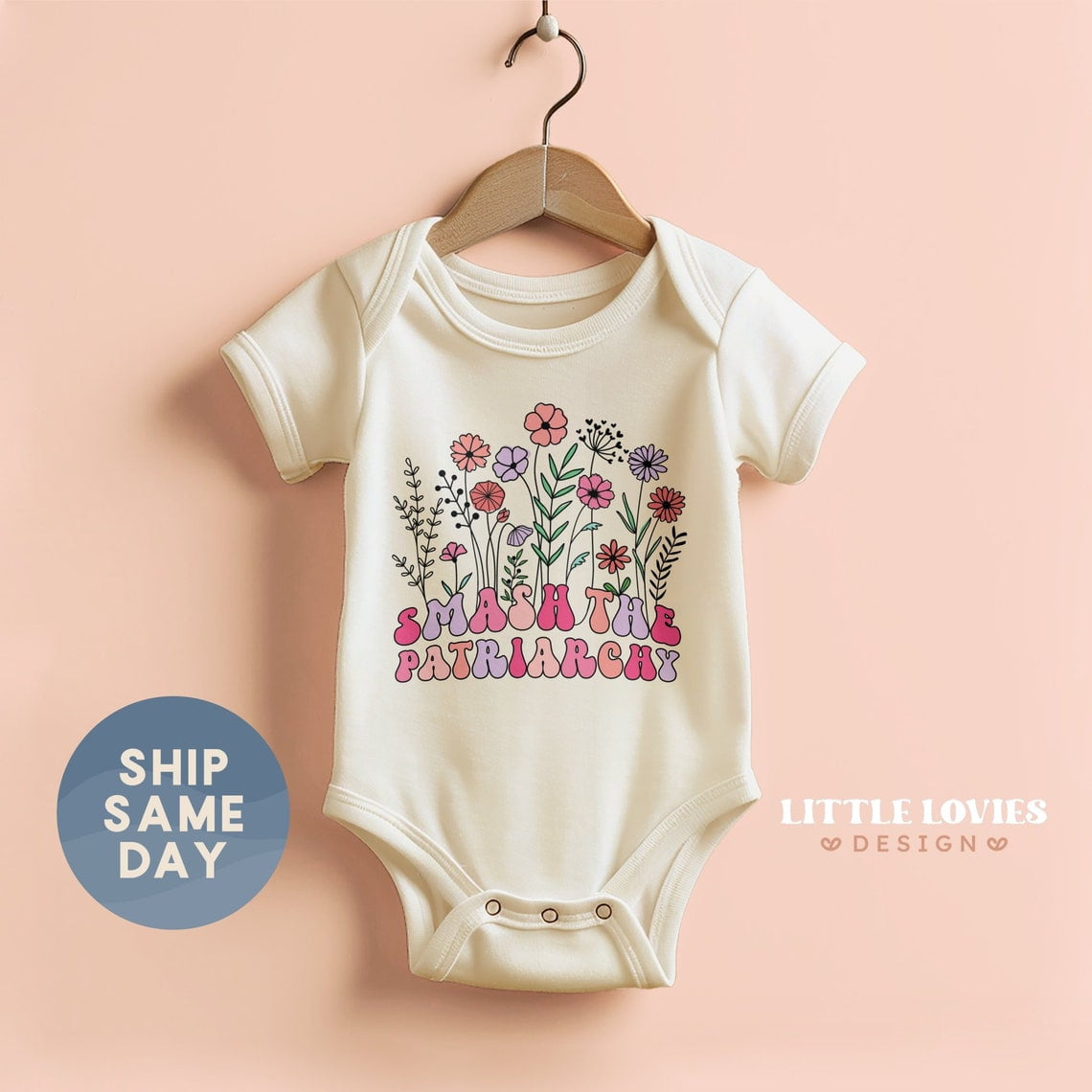 Luvly Smash The Patriarchy, Womens Right Apparel, Little Feminist Baby ...