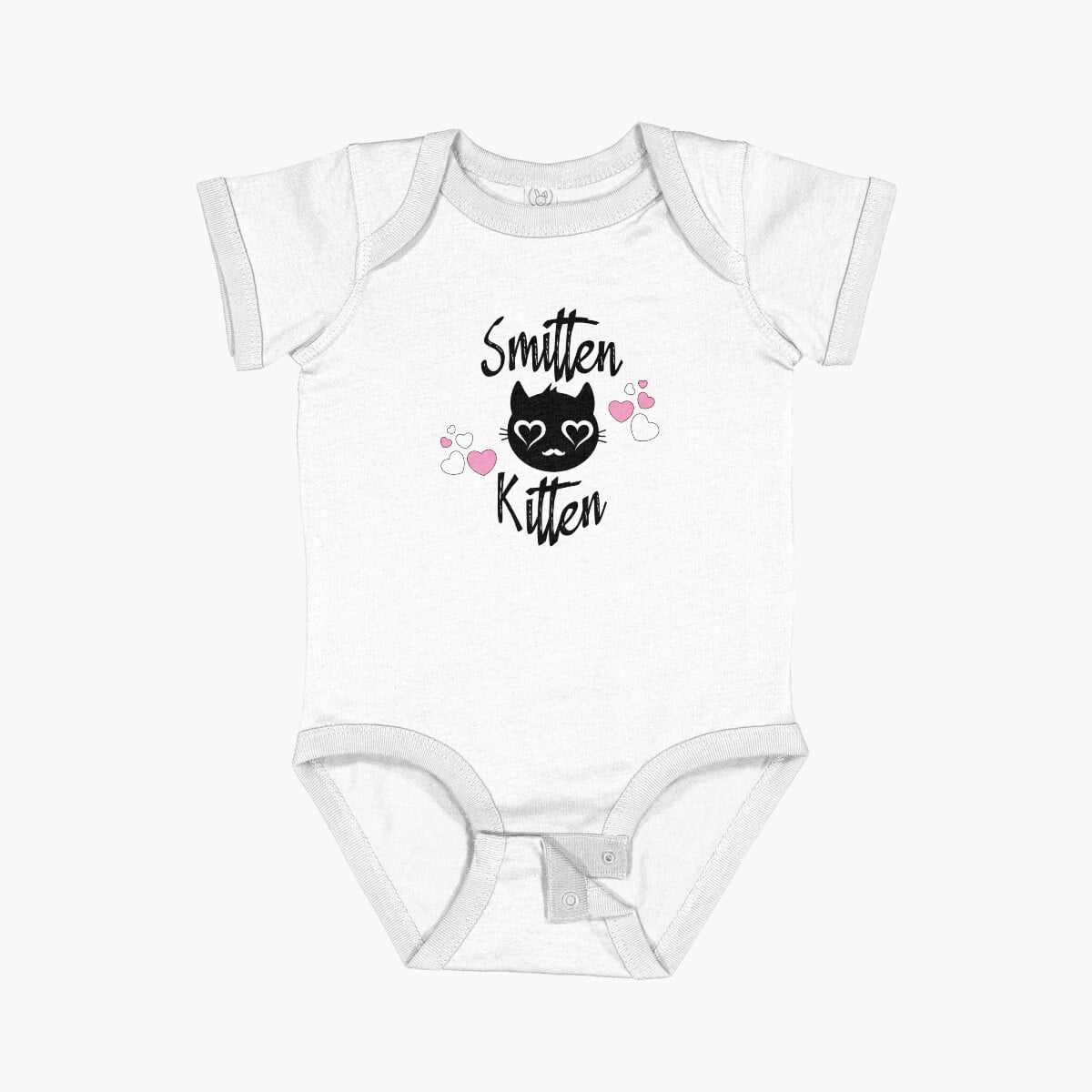 Luvly Smitten Kitten - Love Cats And Kittens Short Sleeve Baby One ...