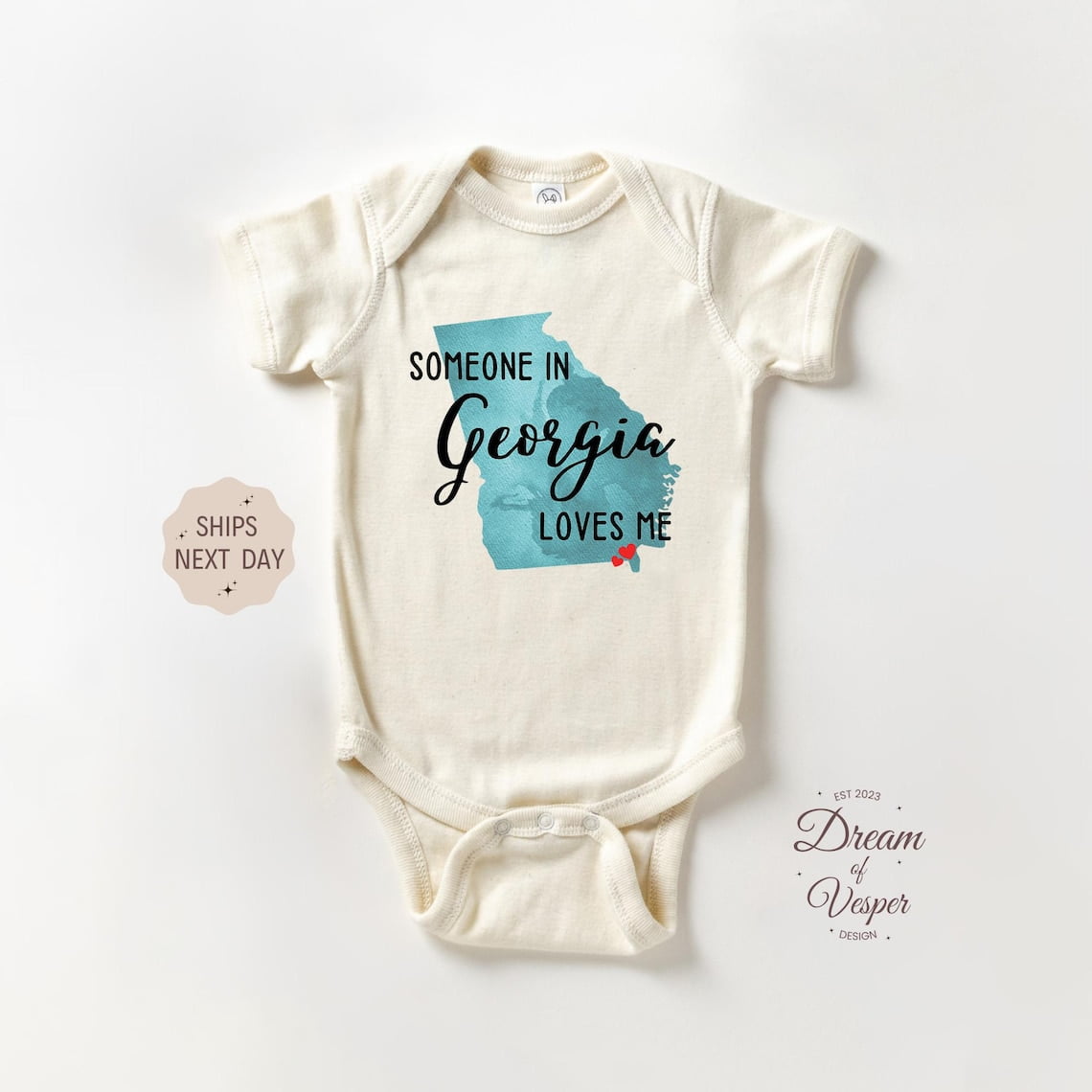 Luvly Someone In Georgia Loves Me Baby, State Baby Bodysuit, Georgia ...