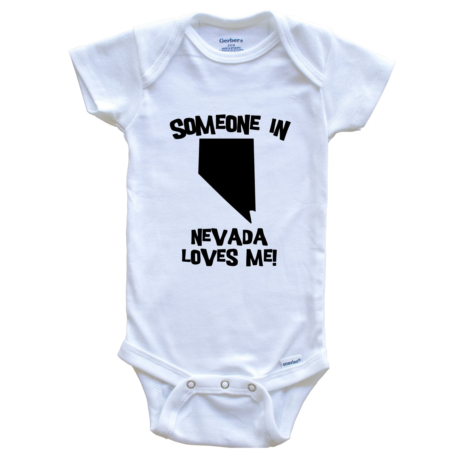 Luvly Someone In Nevada Loves Me State Silhouette Cute Baby Bodysuit ...