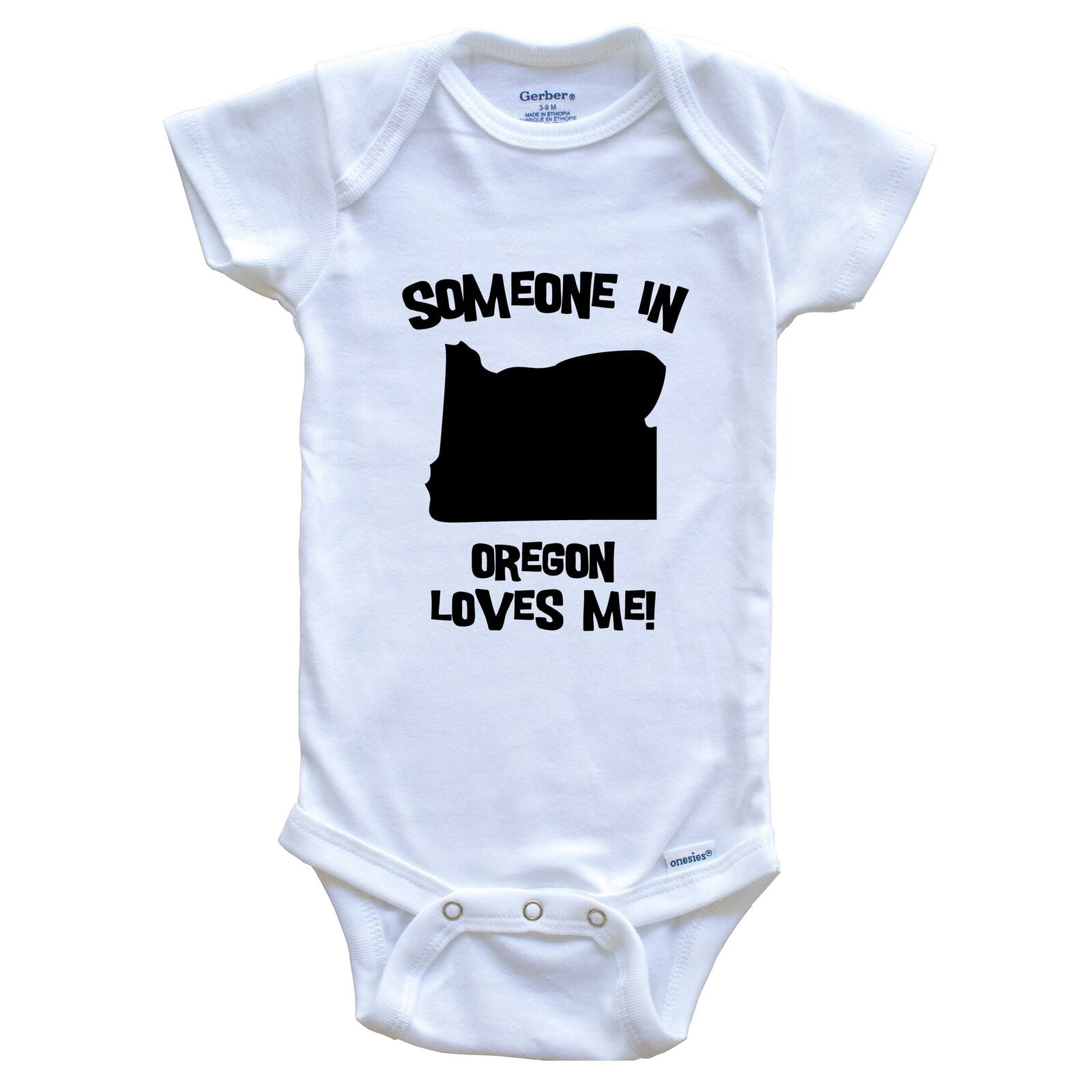 Luvly Someone In Oregon Loves Me State Silhouette Cute Baby Bodysuit ...