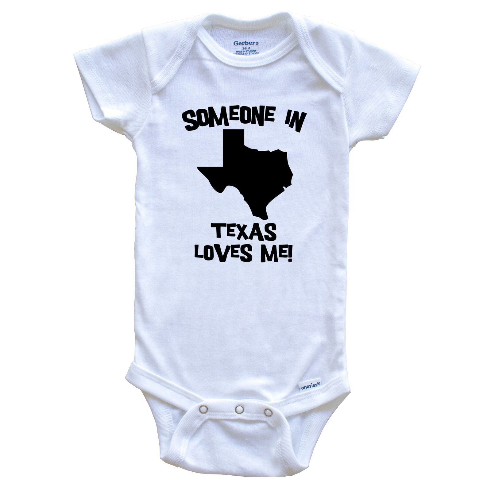 Luvly Someone In Texas Loves Me State Silhouette Cute One Piece Baby ...