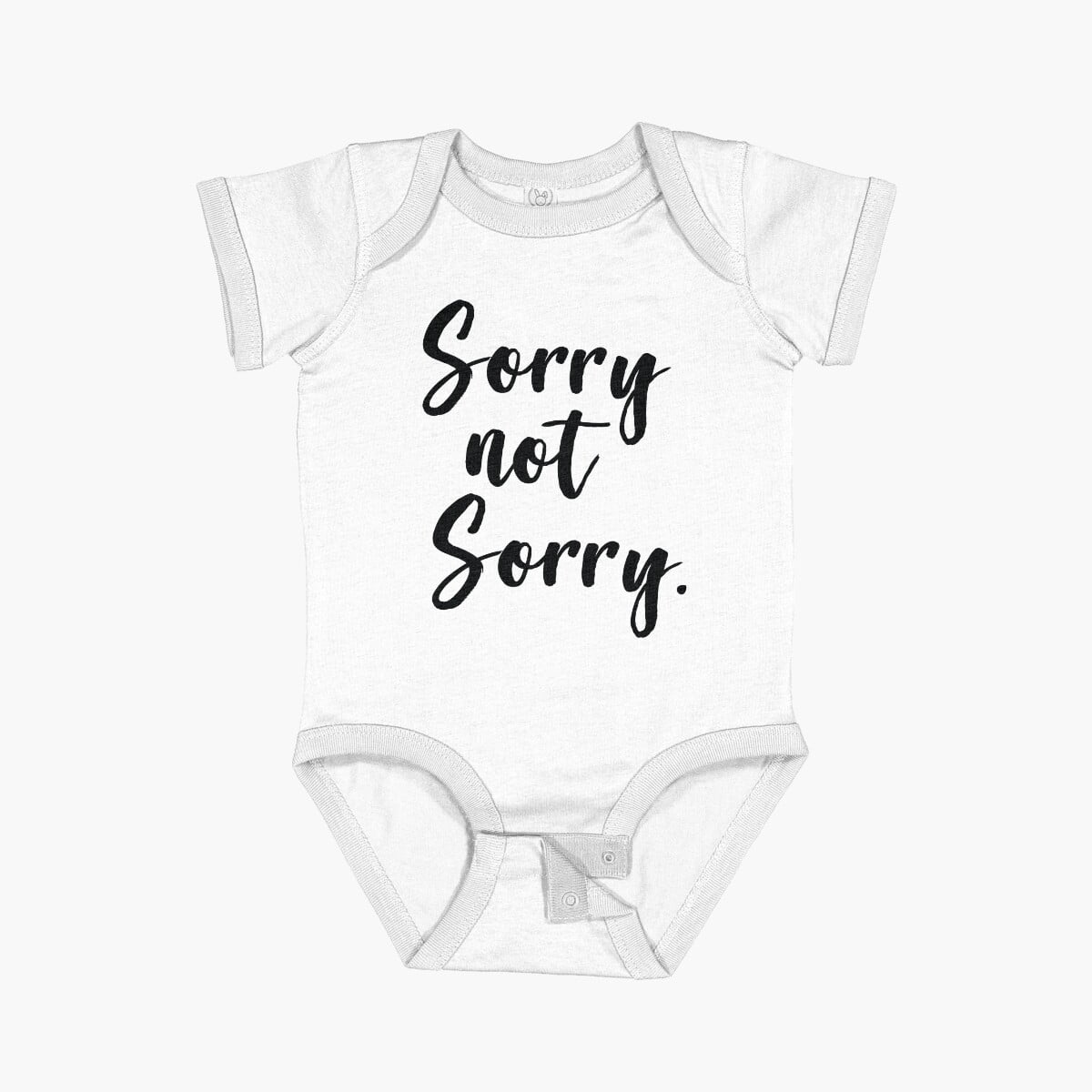 Luvly Sorry Not Sorry Short Sleeve Baby One-Piece, New Born, Baby ...