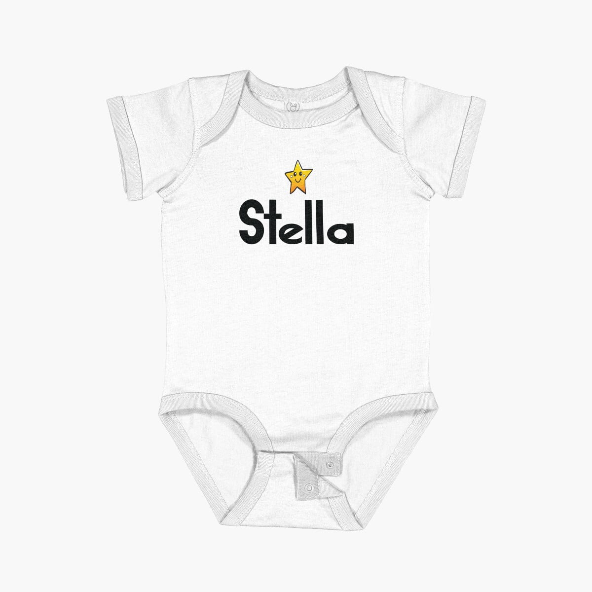 Luvly Stella Cute Star Name Stella Meaning Star Short Sleeve Baby One ...