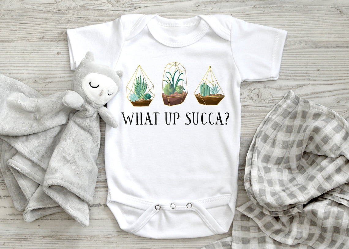 Luvly Succulent Baby - What'S Up Succa? - Funny Baby Clothes -Cute Baby ...