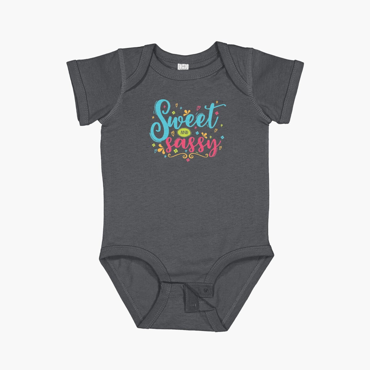 Luvly Sweet And Sassy Baby Girl Quote Short Sleeve Baby One-Piece, New ...