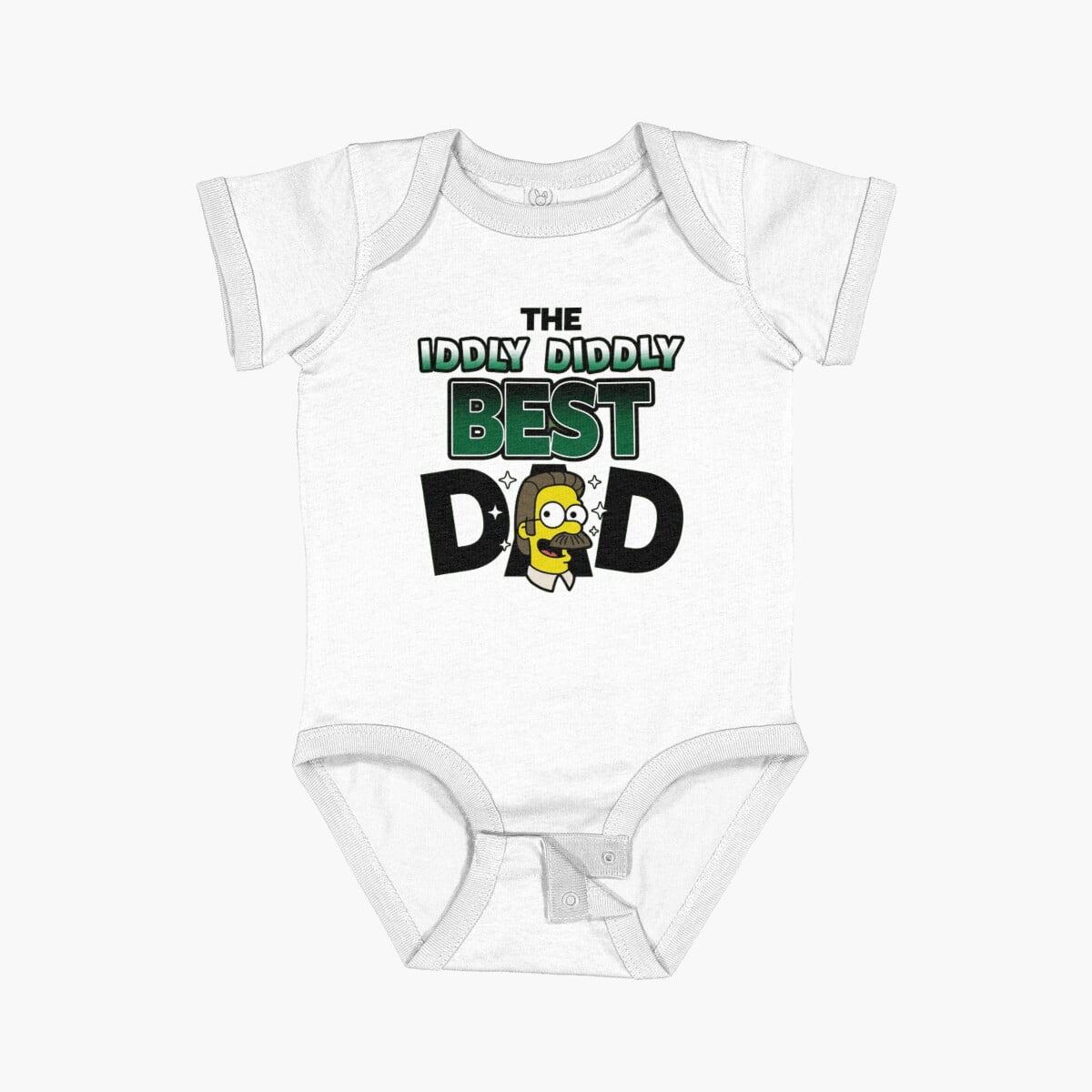 Luvly The Iddly Diddly Best Dad Short Sleeve Baby One-Piece, New Born ...