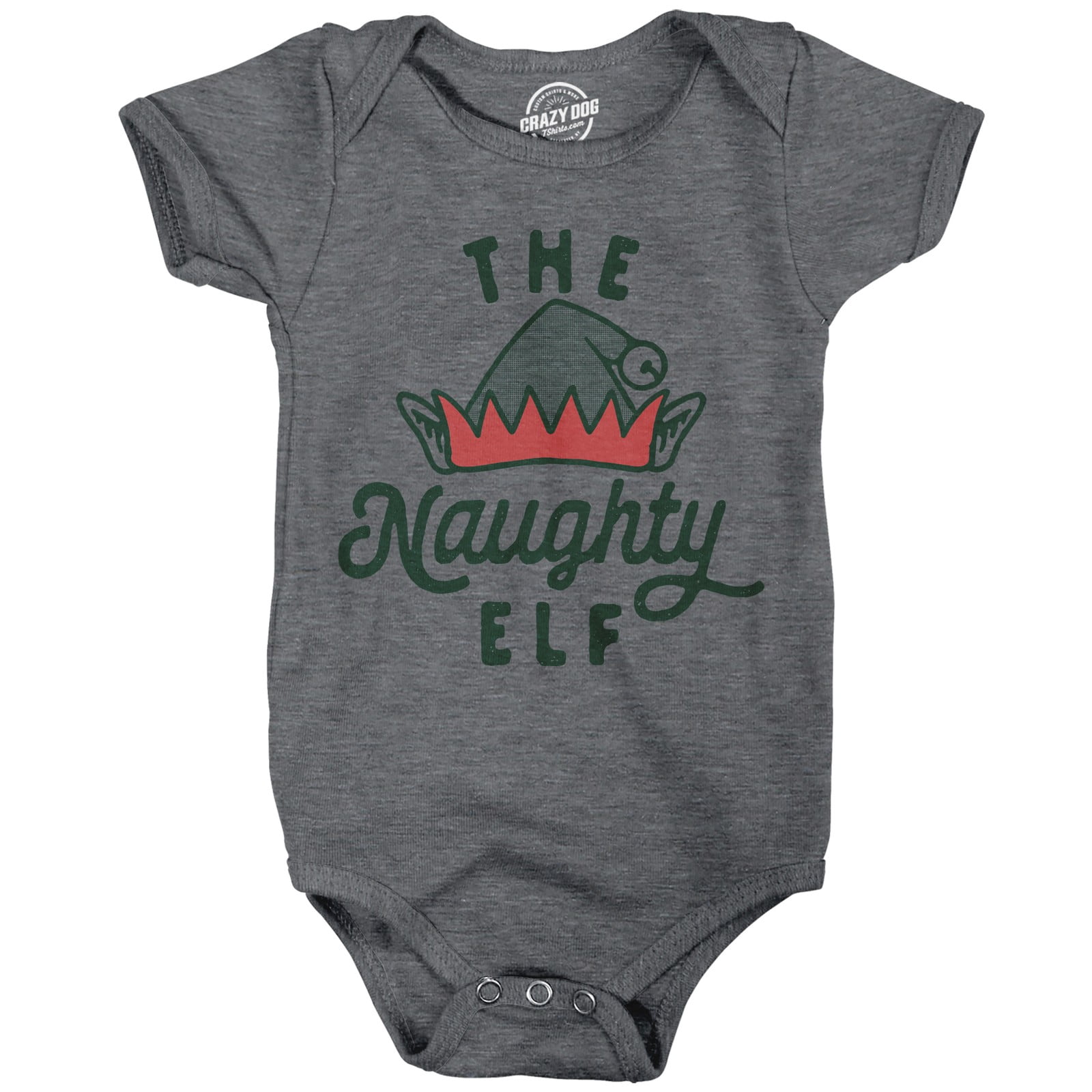 Luvly The Naughty Elf Baby Bodysuit Funny Bad Behavior Xmas Elves Joke ...
