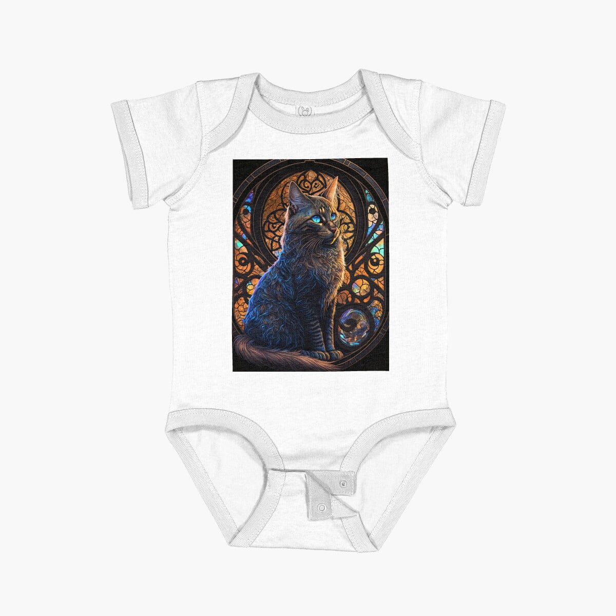 Luvly The Tortoiseshell Cat Ost Francis Stained Glwindow 8 Short Sleeve ...