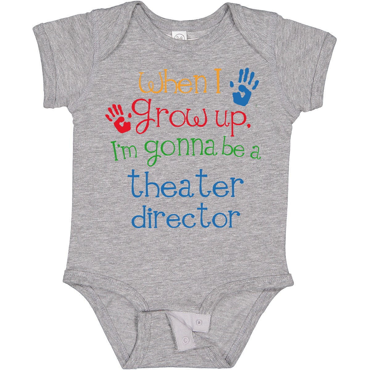 Luvly Theater Director Future Baby Bodysuit Cute Handprints Handprint ...