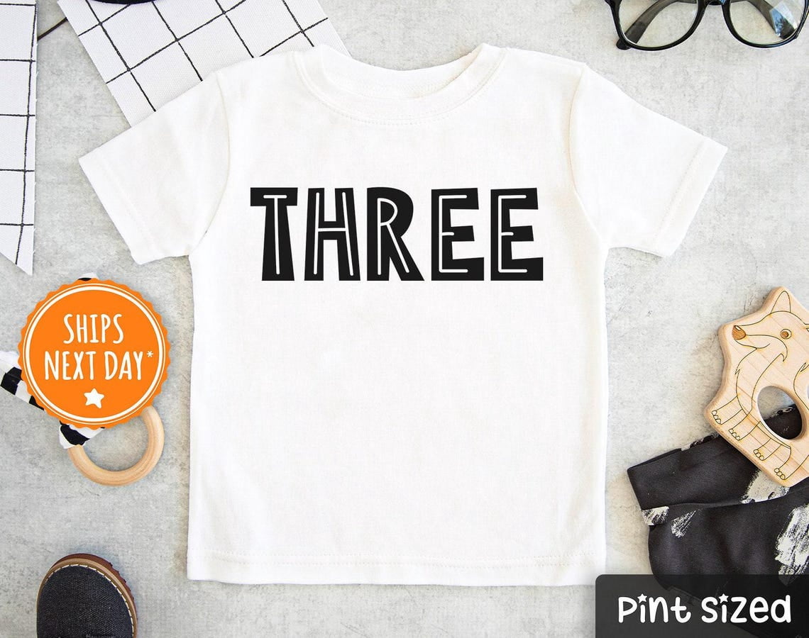 Luvly Third Birthday Boy Shirt- 3Rd Birthday Shirt- Three Birthday ...