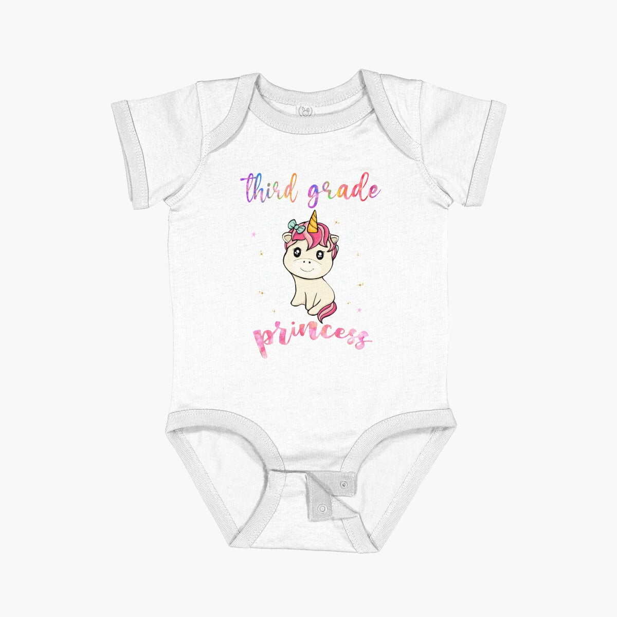 Luvly Third Grade Princess Cute Kawaii Rainbow Unicorn Short Sleeve ...