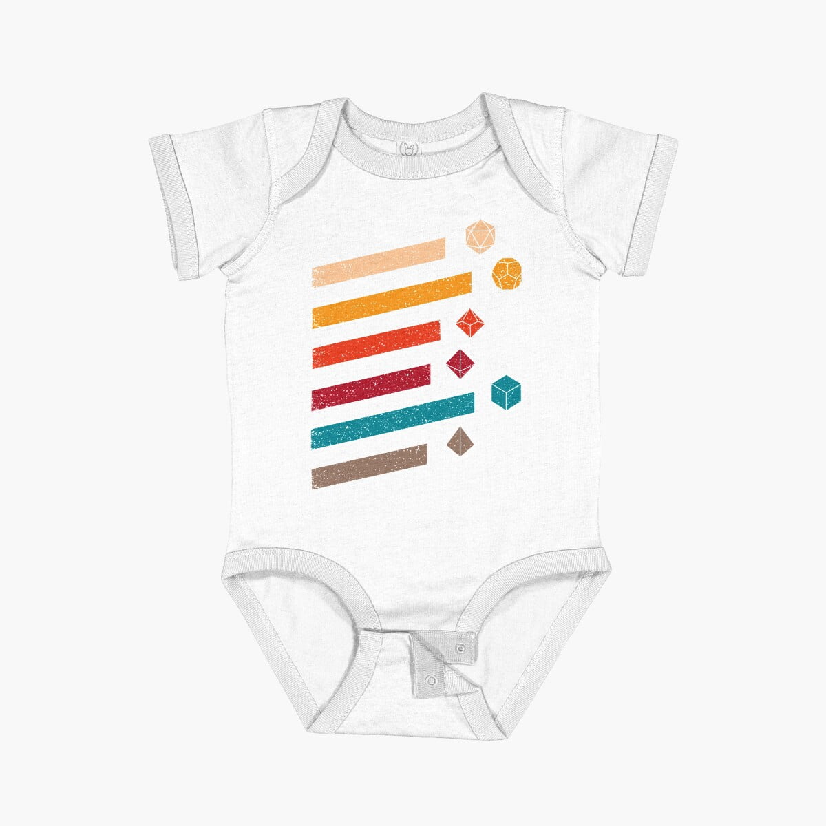 Luvly Vintage Polyhedral D20 Dice Minimalist Short Sleeve Baby One ...