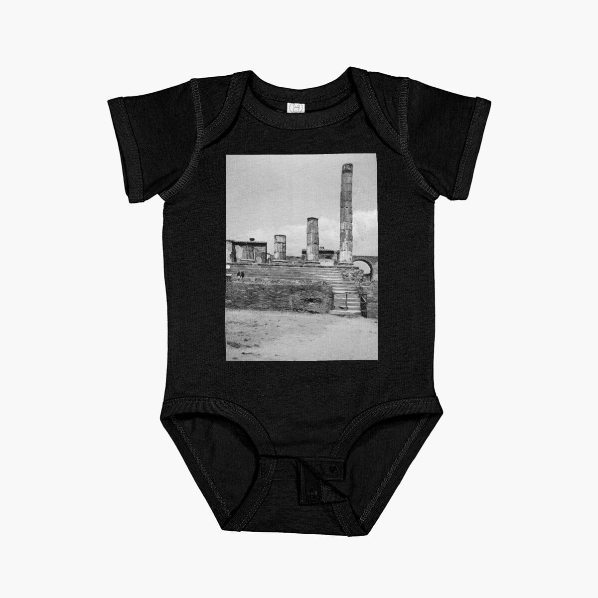 Luvly Vintage Temple Of Zeus In Pompeii, Italy Short Sleeve Baby One ...