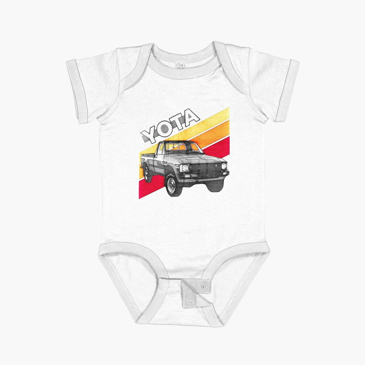 Luvly Vintage Yota Pickup Truck Graphic Short Sleeve Baby One-Piece ...