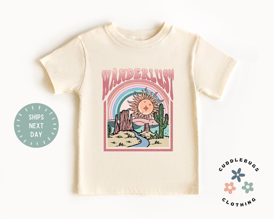 Luvly Wanderlust Kids Shirt - Desert Cactus Kids Tee - Adventure ...