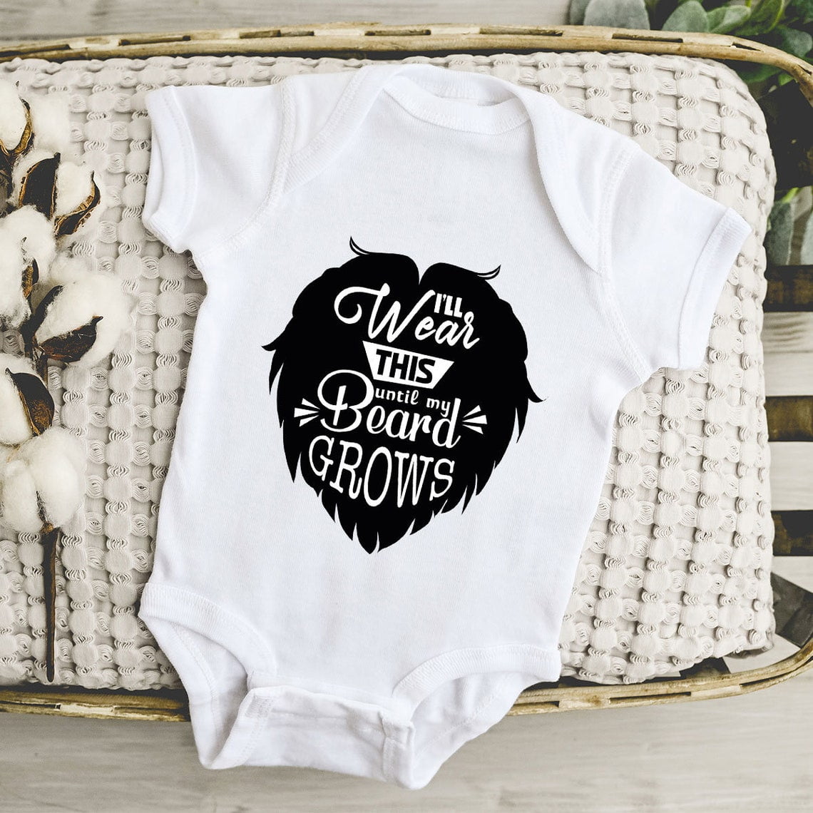 Luvly I'Ll Wear This Until My Beard Grows, Funny Beard Baby, Cool ...