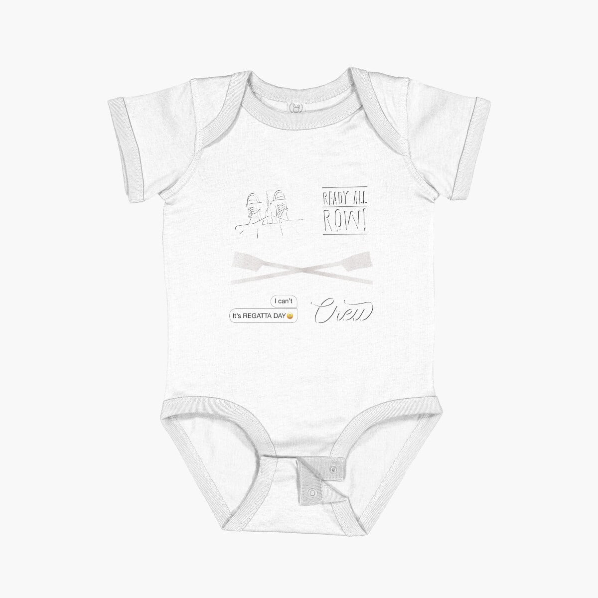 Luvly Whitewatercolor Rowing Er Pack Short Sleeve Baby One-Piece, New ...