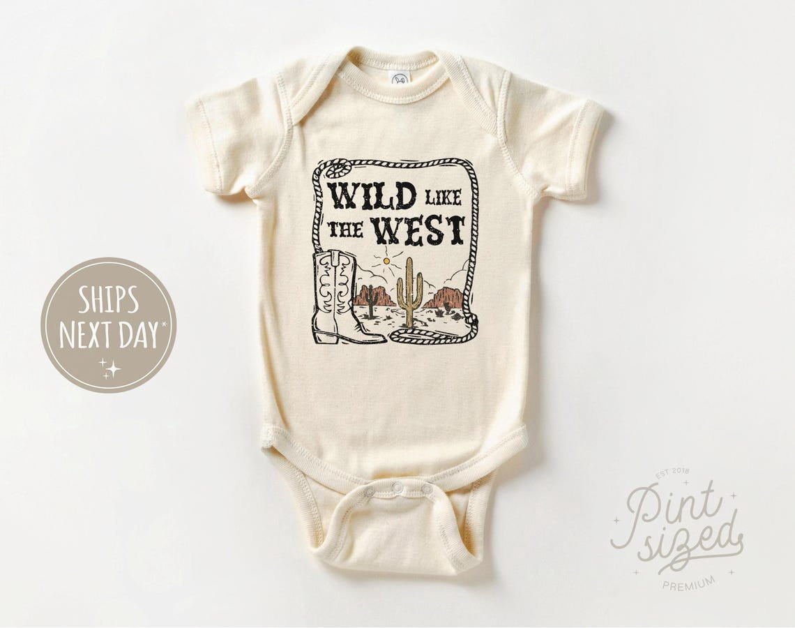 Luvly Wild Like The West Baby - Vintage Desert Bodysuit - Cute Natural ...