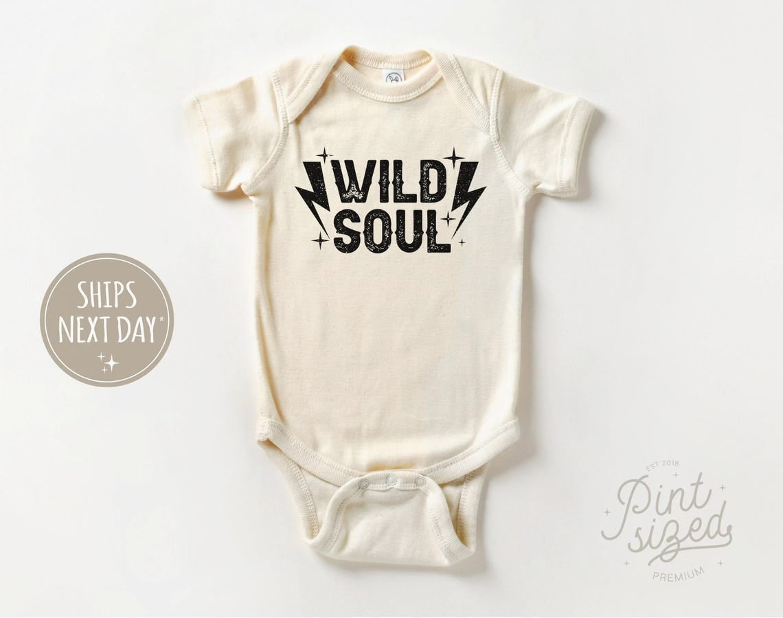 Luvly Wild Soul Baby - Boys Hipster Bodysuit - Retro Natural , New Born ...