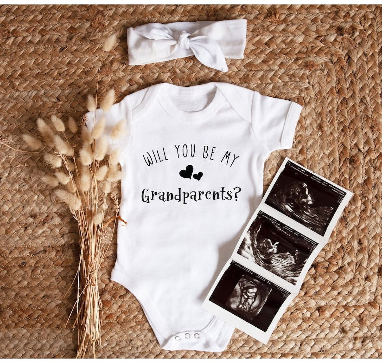 Luvly Will You Be My Grandparents Baby Announcement Onesie ®, Pregnancy ...