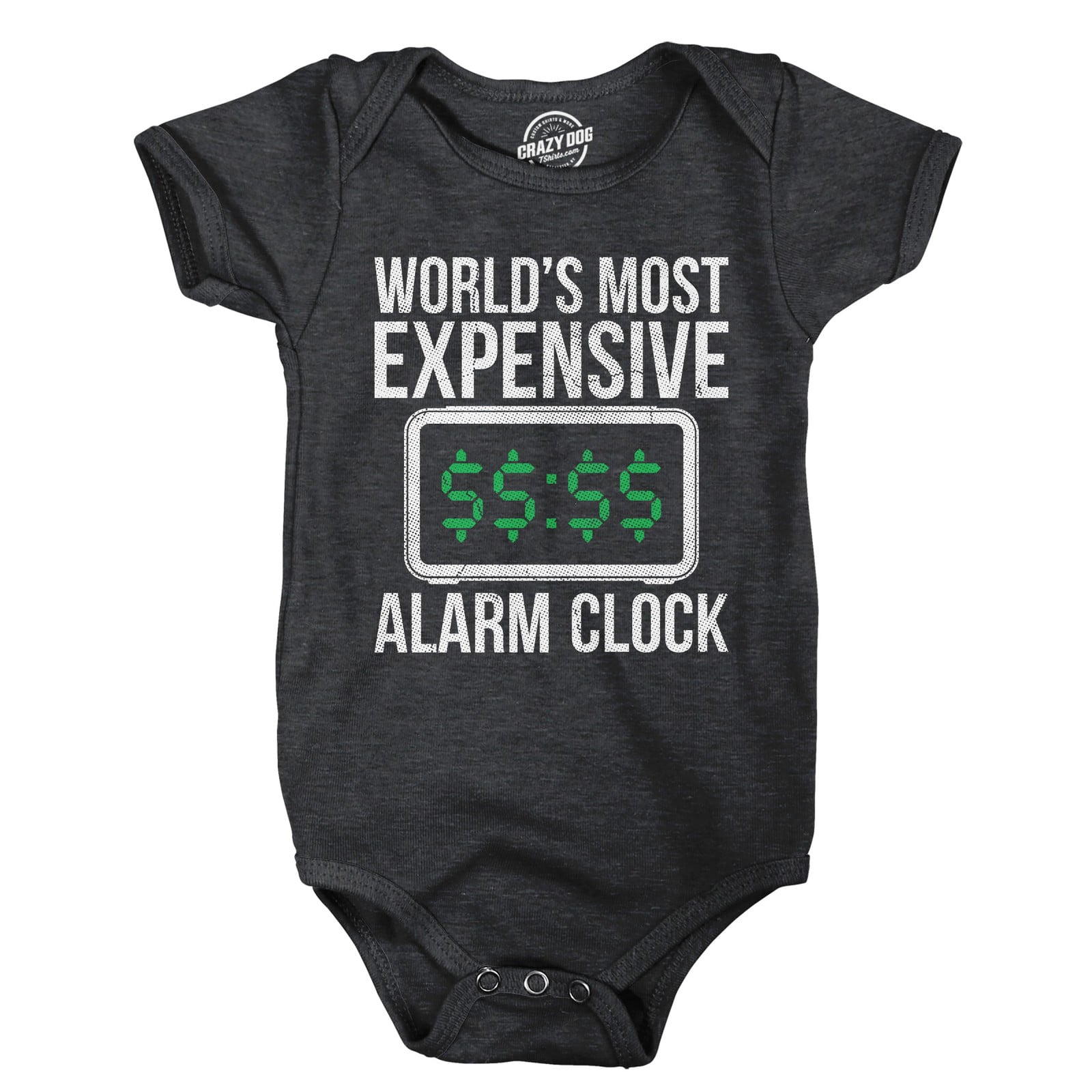 Luvly Worlds Most Expensive Alarm Clock Baby Bodysuit Funny Sarcastic ...