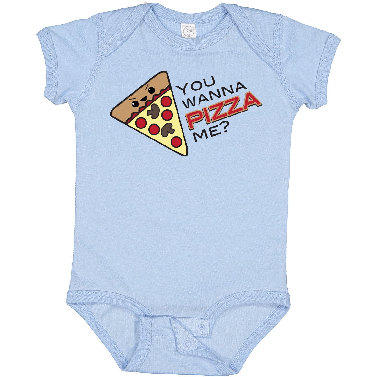 Luvly You Wanna Me? Baby Bodysuit Pepperoni Mushrooms Kawaii Humor, New ...