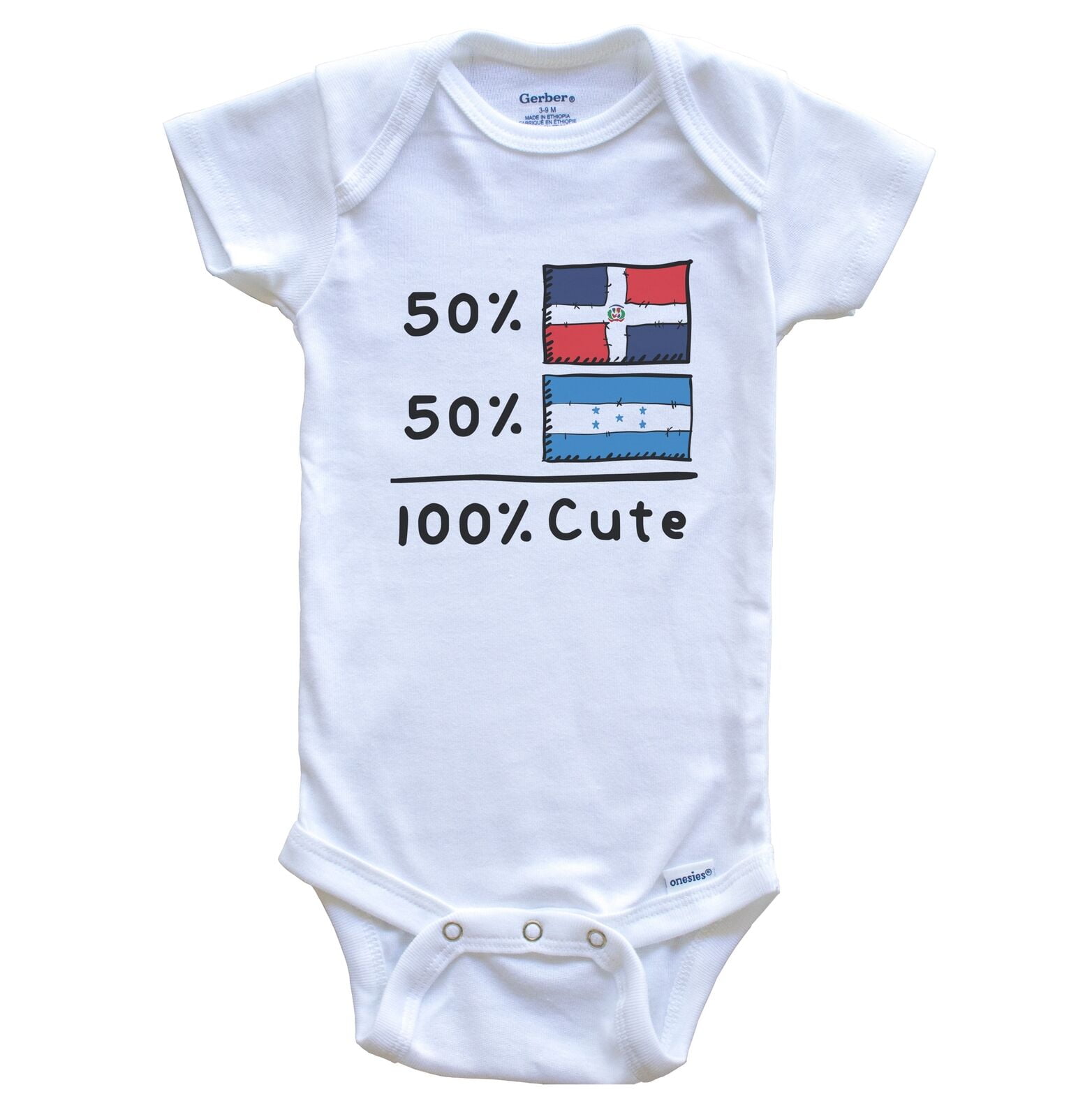 Luvly50% Dominican Plus 50% Honduran Equals 100% Cute Flags Baby ...