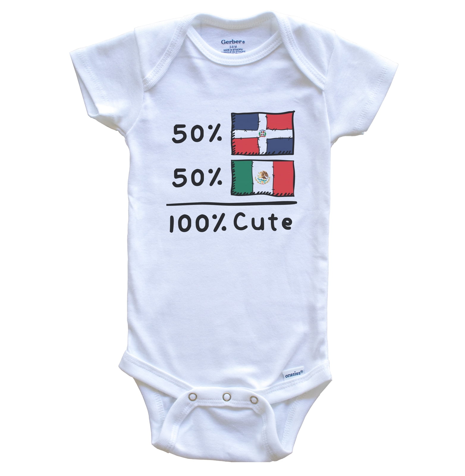 Luvly50% Dominican Plus 50% Mexican Equals 100% Cute Flags Baby ...