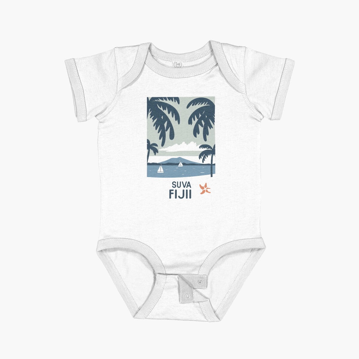 LuvlyA Vintage Travel Art Of Suva - Fiji Short Sleeve Baby One-Piece ...