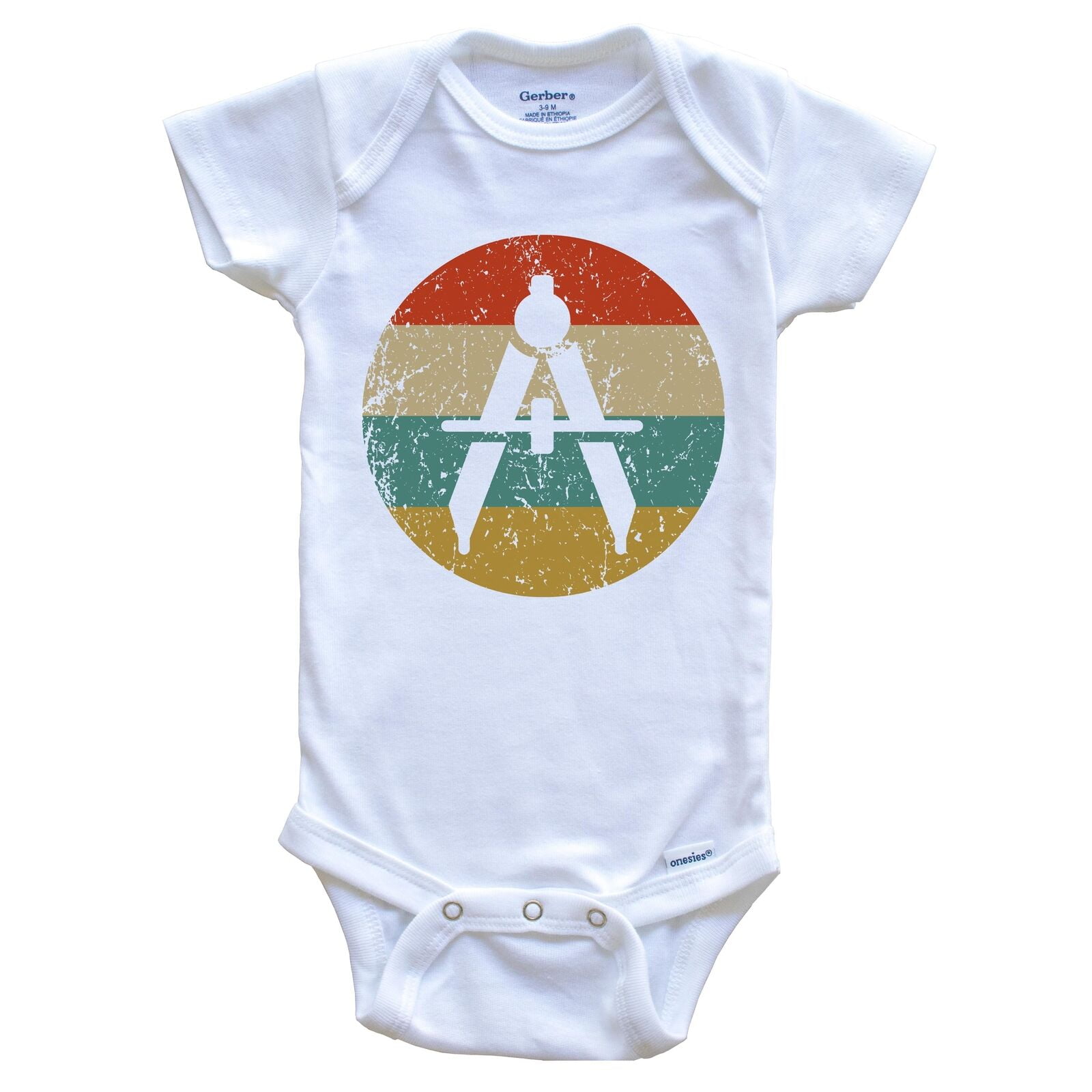 LuvlyArchitect Engineer Vintage Retro Compass Circle Icon One Piece ...