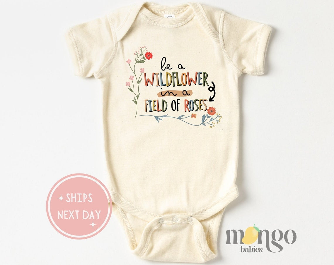 LuvlyBe A Wildflower Onesies® Brand In A Field Of Roses Cute Baby Shower Flower Girl Clothes ...