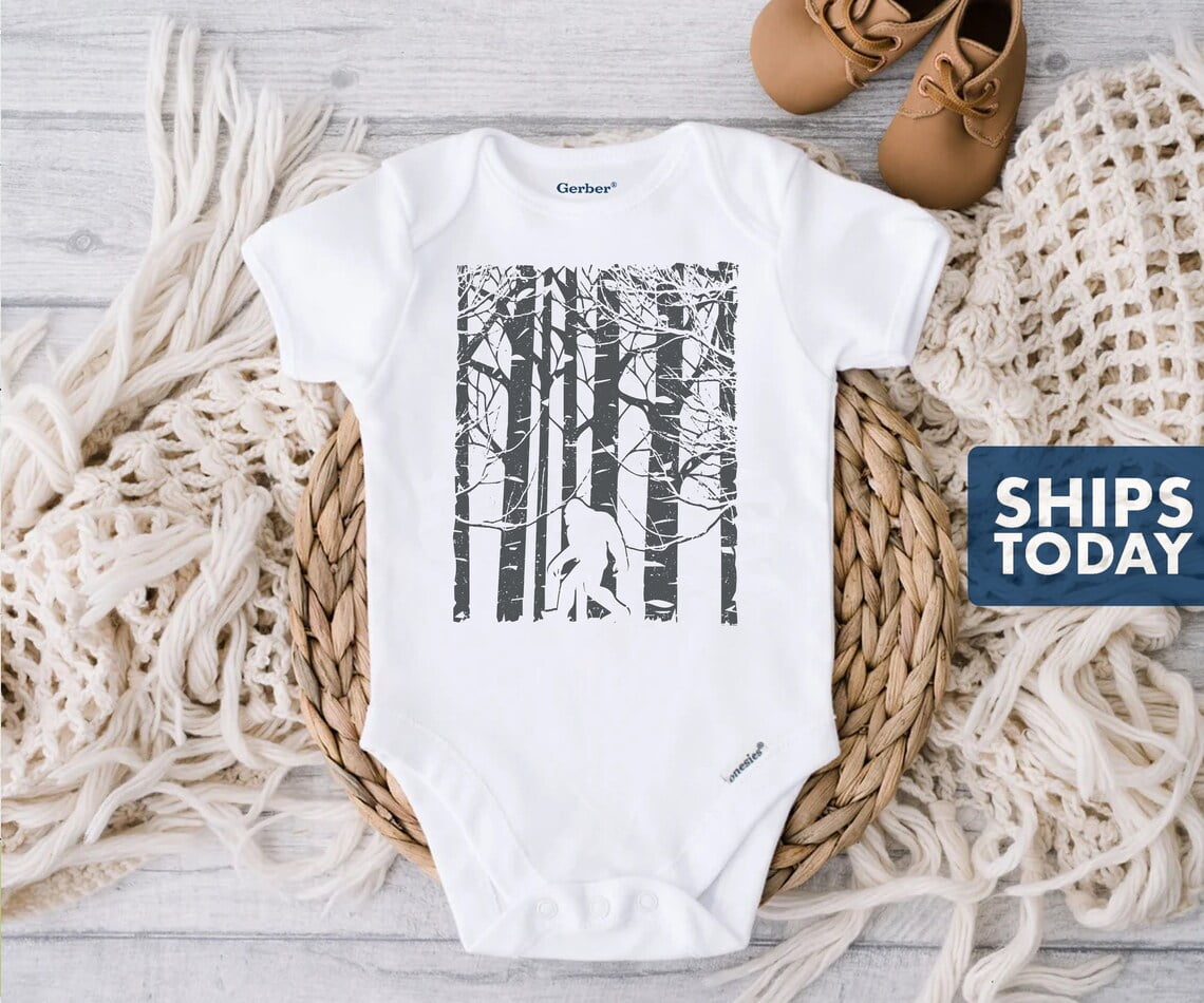 LuvlyBigfoot Baby - Bigfoot In The Forest - Funny Baby , New Born, Baby ...