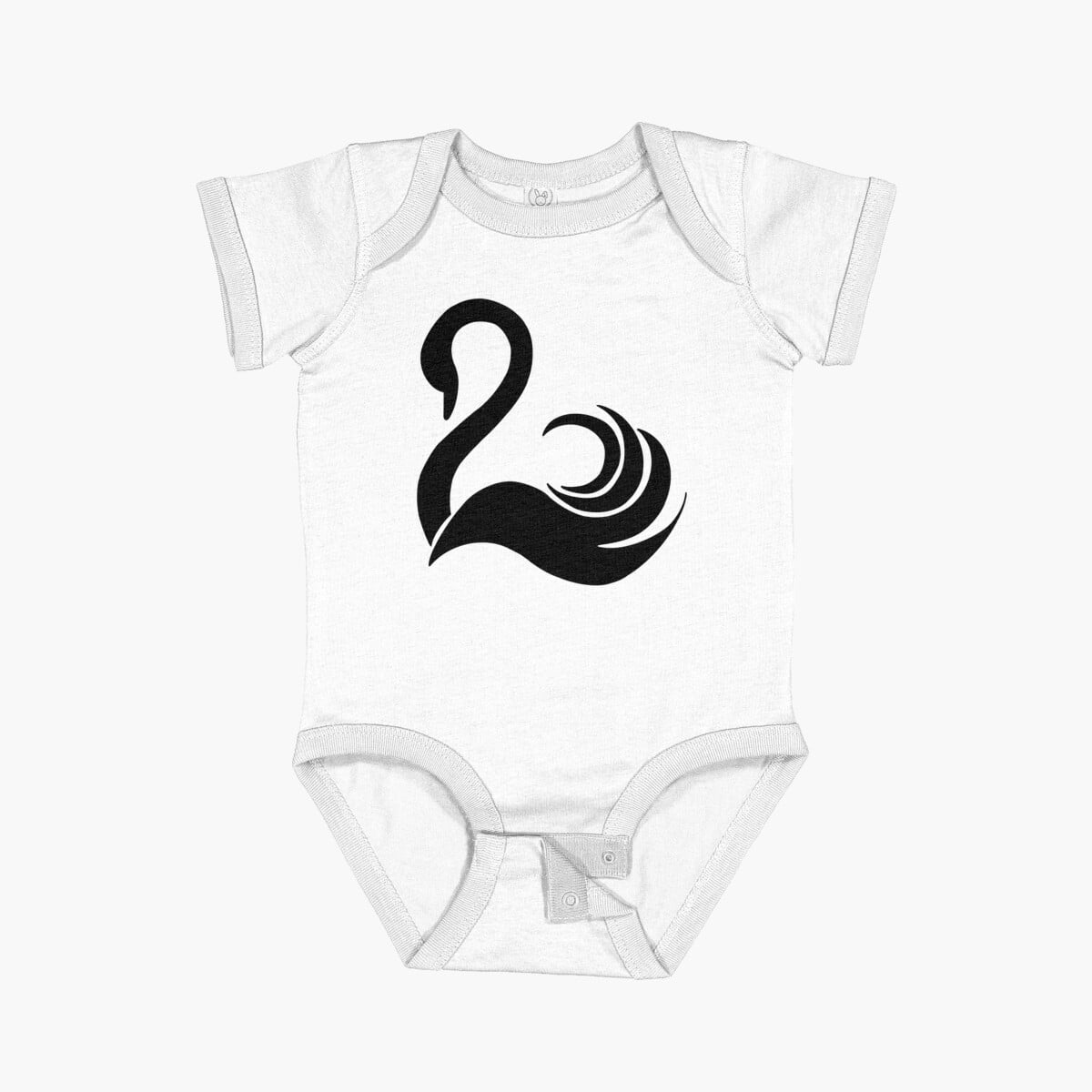 LuvlyBlack Swan Symbol Short Sleeve Baby One-Piece, New Born, Baby ...