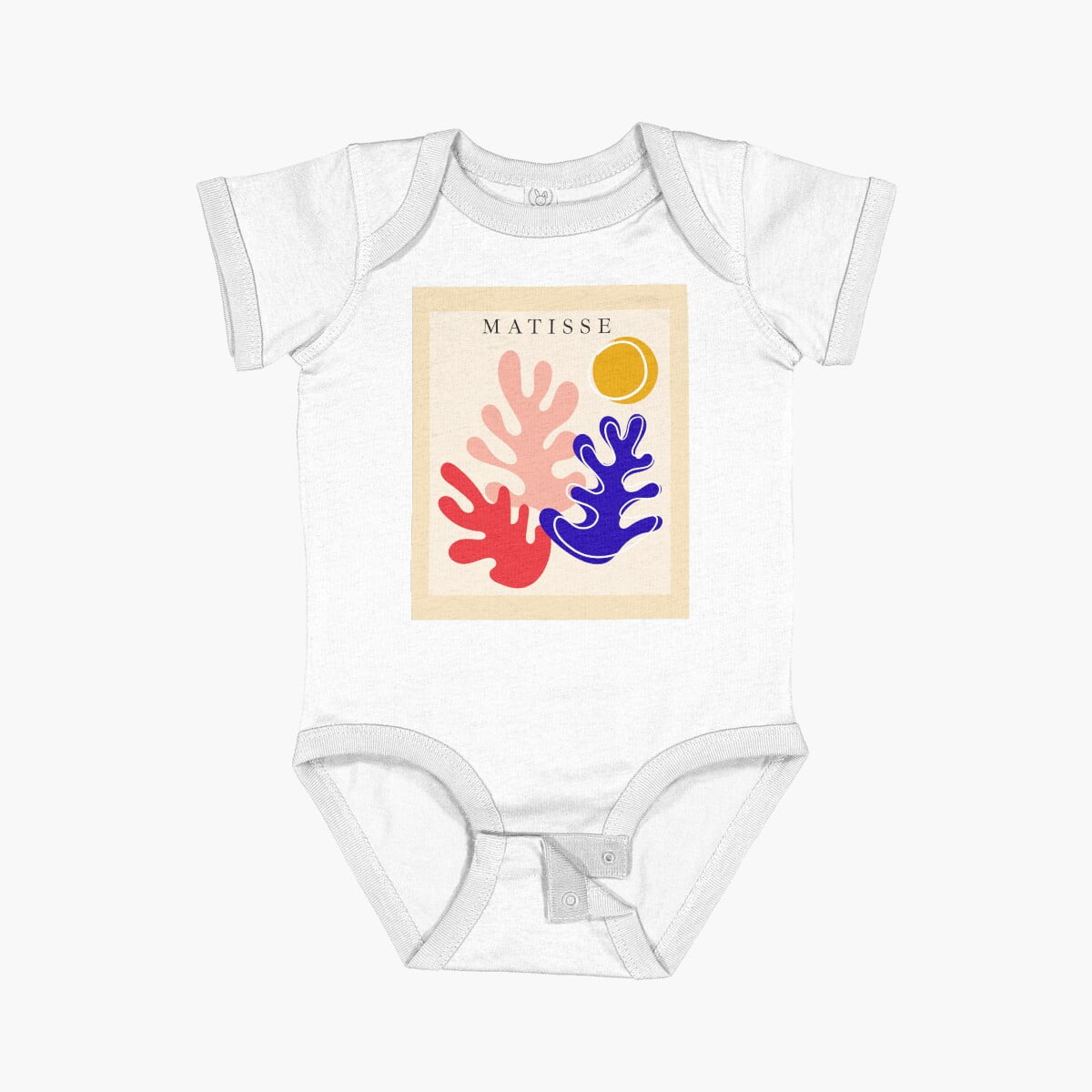 LuvlyBoho Bright Sun Matisse Short Sleeve Baby One-Piece, New Born ...