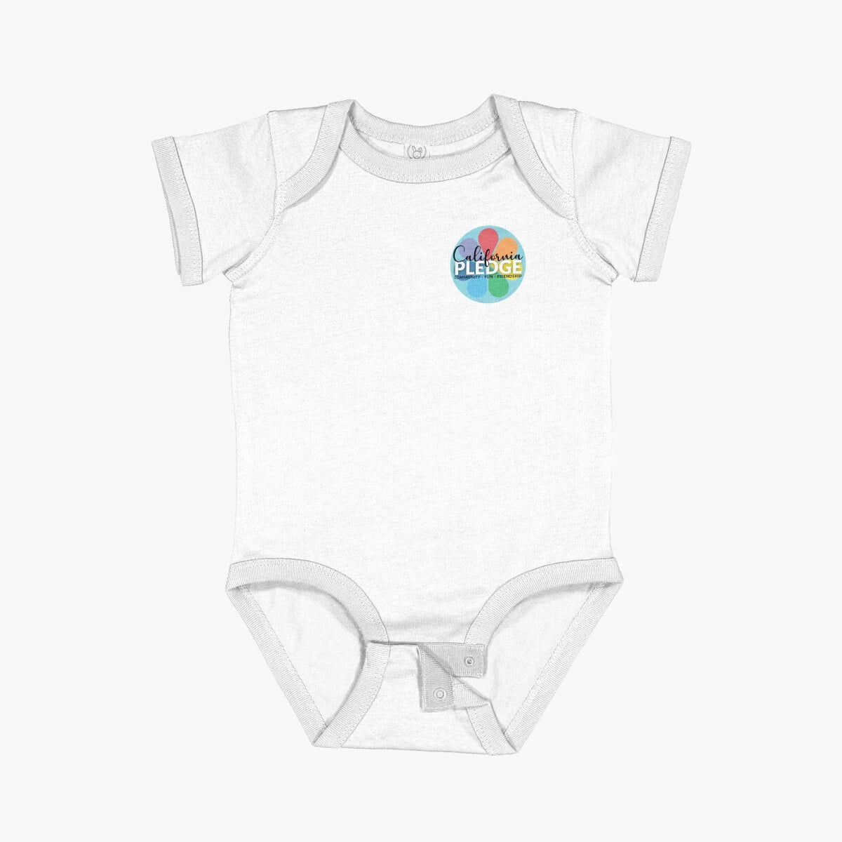 LuvlyCalifornia Pledge Short Sleeve Baby One-Piece, New Born, Baby ...