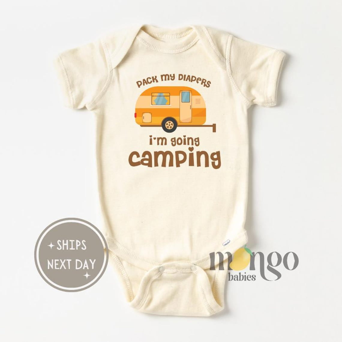 LuvlyCamping Baby Onesies® Brand Pack My Diapers I'M Going Camping ...