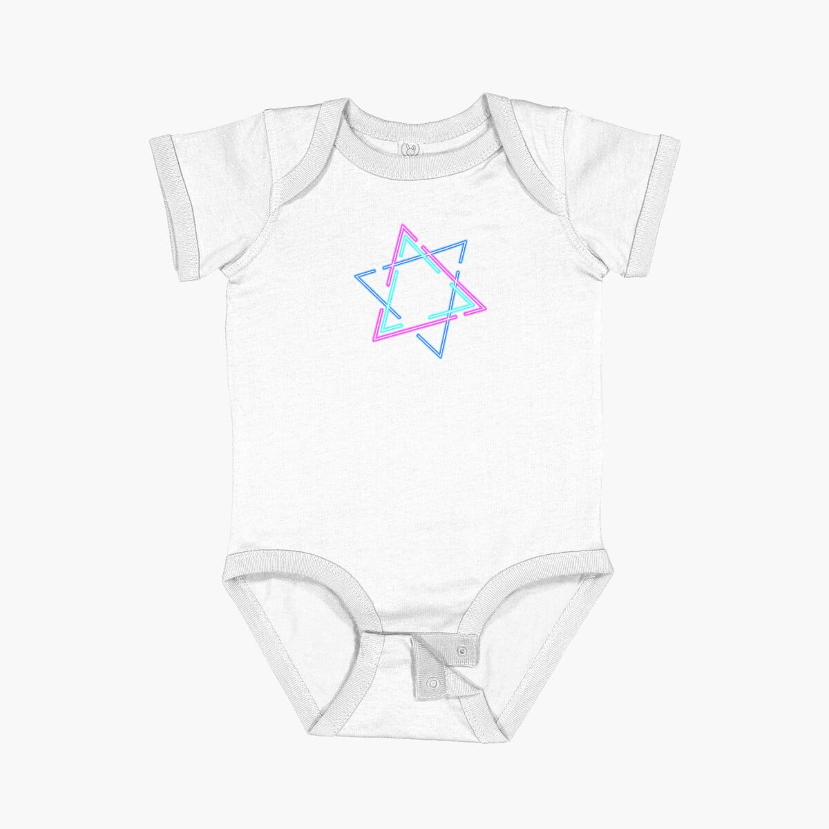 LuvlyColourful Triangle Design Short Sleeve Baby One-Piece, New Born ...
